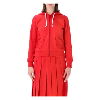 Comme Des Gar&ccedil;ons Femme, Sweatshirts et sweats &agrave; capuche, Rouge, Taille: 38 FR Fleece Zip