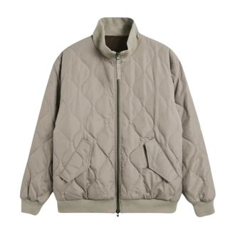 TAION Taion - Veste r&eacute;versible en duvet &agrave; col montant - Homme - Vestes - Brun - Taille: S