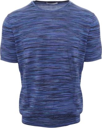 KANGRA Homme, Tops, Bleu, Taille: 3XL Striped Knit T-Shirt