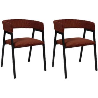 Paris Prix Lot de 2 Chaises Design C&ocirc;tel&eacute; Scott 71cm Terracotta