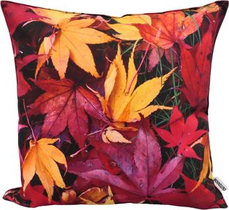 CB Home & Style Outdoor Garten Kissen Herbstkissen Herbstdeko Outdoorkissen Wasserabweisend 45x45cm mit Füllung (Herbstblätter)