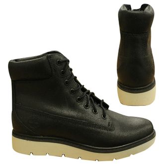 Timberland Kenniston 6 Zoll Frauen Schwarz Wachste Leder Schn&uuml;rstiefel A1iry B89E