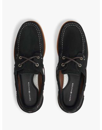Tommy Hilfiger Bootsschuhe aus Wildleder in Dunkelblau