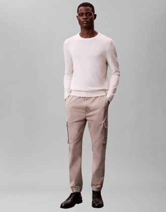 Calvin Klein Jeans Pantalon cargo ajust&eacute; - Beige-Neutre