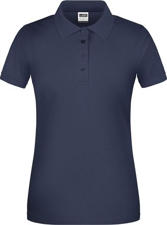 James & Nicholson Damen BIO Workwear Polo - Leicht tailliertes Poloshirt f&uuml;r Beruf & Freizeit | Farbe: navy | Gr&ouml;sse: XXL