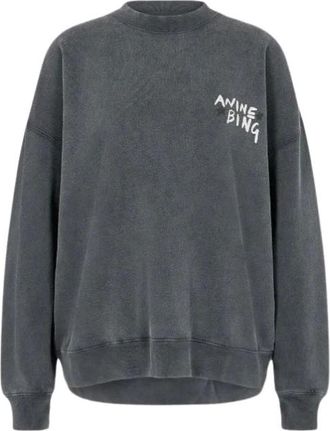 Anine Bing Homme, Sweatshirts et sweats &agrave; capuche, Gris, Taille: XS Jersey Color gris Anine Bing