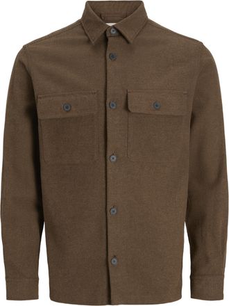 Jack & Jones Jprrayle Melange Solid L/S Overshi Pls - Plus Size