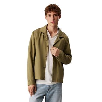 Calvin Klein Boxy Shacket - - Jackets - Herren - Gr&uuml;n - XL
