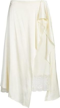Acne Studios Jupe satin&eacute;e avec dentelle asym&eacute;trique