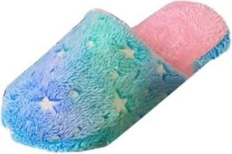Generic Pantoufles chaudes pour femme - Doublure moelleuse - En feutre &agrave; m&eacute;moire de forme - Ferm&eacute;s - Chaussons douillets avec semelle en caoutchouc souple - C