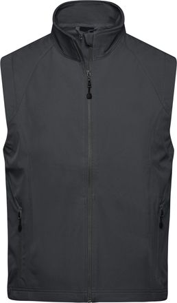James & Nicholson Herren Softshell Weste - Praktische Weste aus elastischem Softshell | Farbe: black | Grösse: 3XL