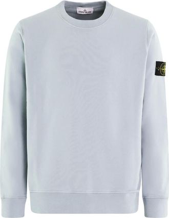 Stone Island Homme, Sweatshirts et sweats &agrave; capuche, Bleu, Taille: S Sweat Logo-Patch Bleu Ciel