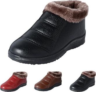 Generic Bottes dhiver &agrave; enfiler confortables pour homme - Bottes de marche thermiques &eacute;paisses et chaudes avec doublure en fourrure antid&eacute;rapante - Bottes de 
