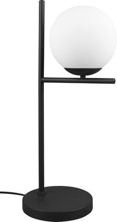 Trio Leuchten Tischleuchte Pure 502000132, Metall Schwarz matt, Glas weiß, exkl. 1x E14