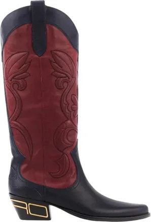 Etro Bottes style Texan en cuir - Femme - Chaussures - Multicolore - Taille: 40 EU