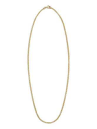 By Pariah collier cha&icirc;ne &agrave; maille jaseron en or jaune 14 ct orn&eacute; dune cornaline