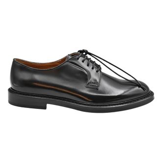 Doucal's Homme, Chaussures, Noir, Taille: 44 EU Derby Horse Vitello Spazzolato Fondo Cuoio
