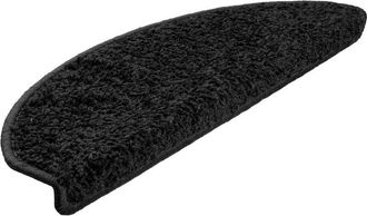 vidaXL Stufenmatten 20 Stk. 65x21x4 cm Schwarz Halbrund Gro&szlig; vidaXL