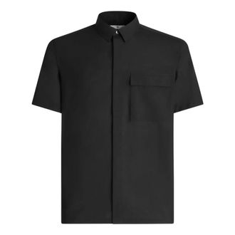 Pantaloni Torino Schwarzes Superleichtes Wollhemd - - Shirts - Herren - Schwarzk - M