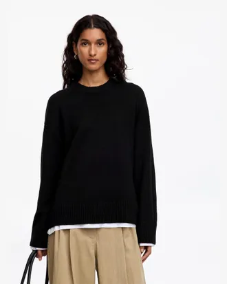 Arket Oversize-Pullover Aus Reinem Kaschmir -Schwarz