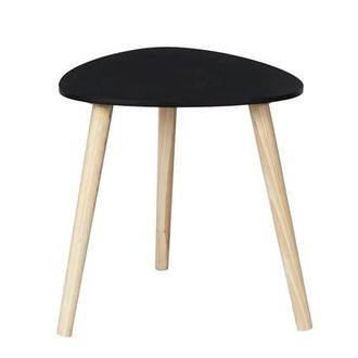The Home Deco Factory HD0499, Table dappoint Shelly Noir Petit mod&egrave;le, Design &eacute;l&eacute;gant et Minimaliste, Con&ccedil;ue pour Tous Les int&eacute;rieurs, Dimensions 385 x 40 x 385 cm, Couleur