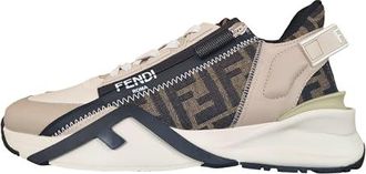 Fendi Chaussures Homme Flow en Cuir 7E1392AJZHF1OU2 caf&eacute;-lait, Beige et marron, 44 EU