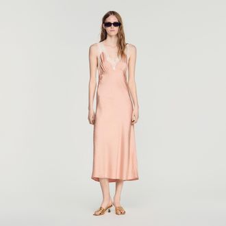Sandro Lingerie-Kleid mit Strassbesatz