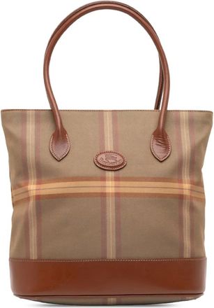 Burberry sac seau en toile à carreaux 20e siècle - Marron