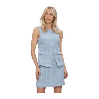 Y.A.S Jose Boucle Weste - - Suits - Damen - Blau - S