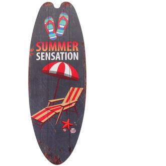 FOMIYES Surfbrett Wanddekoration Strandthemen Schild f&uuml;r Badezimmer und Wohnzimmer Rustikale Meeres Deko f&uuml;r Hausbar und Schlafzimmer