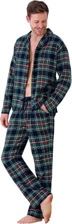 Hajo Herren Schlafanzug Pyjama Web/Flanell