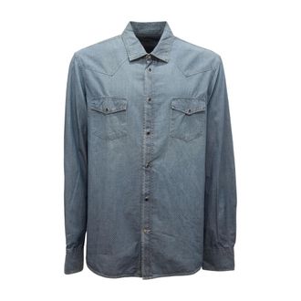 Dondup Country Hemd Uc095 Cf077U I56 - - Shirts - Herren - Blau - 2XL