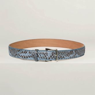 Reptiles House Rebel - Python LederGürtel - Hellblau