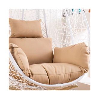 Generic Wasserdichtes Ersatzkissen f&uuml;r H&auml;ngesessel im Au&szlig;enbereich, passend f&uuml;r Swing Egg Chairs, mit Kopfst&uuml;tze und rutschfestem Gurtdesign. Gef&uuml;llt mit weic