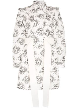 Stella McCartney robe courte ceintur&eacute;e - Noir