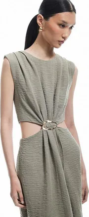 Koton Midikleid Midi Länge Rundhalsausschnitt Midikleid