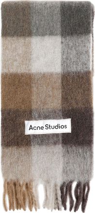 Acne Studios Check Fringe Scarf