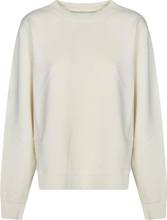 Golden Goose Femme, Sweatshirts et sweats &agrave; capuche, Blanc, Taille: S Felpa GC Logo Patch