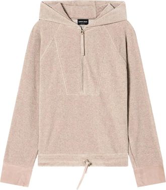 Giorgio Armani Kapuzenjacke mit Reißverschluss - Nude