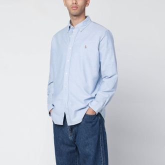 Polo Ralph Lauren Hellblaues Oxford-Hemd Custom Fit