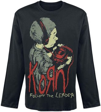 Korn Walkman M&auml;nner Langarmshirt schwarz XL 100% Baumwolle Band-Merch, Bands