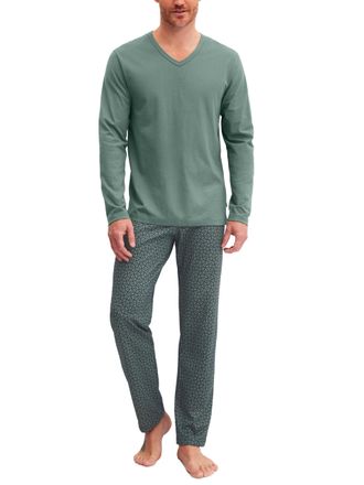 CALIDA Cotton Special Pyjama, lang Herren, aus 100% Baumwolle
