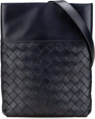 Bottega Veneta Hobo Bags - Nappa Intrecciato Messenger Bag - Gr. unisize - in Schwarz - f&uuml;r Damen