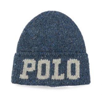 Polo Ralph Lauren Wollm&uuml;tze mit Logo-Einsatz - - Accessories - Herren - Blau - ONE SIZE