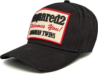 Dsquared2 Homme, Accessoires, Noir, Taille: ONE Size Casquette de baseball en gabardine