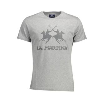 La Martina Homme, Tops, Gris, Taille: 3XL Crew Neck T-Shirt