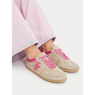 Tommy Hilfiger Espadrilles Tommy Hilfiger Woven Logo Embroidery FW0FW09108 Beige