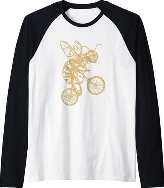 Seembo Bee Cycling Fahrrad Lustiges Tier Insekten Biker Ride Bike Raglan