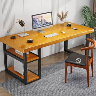 Generic Großer Computertisch PC Tisch Bürotisch Tisch Stabil moderner Schreibtisch im schlichten Stil for das Homeoffice for Arbeitszimmer Wohnzimmer Büro(A,4