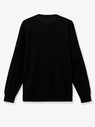 Stone Island Mens Crewneck Virgin Wool Sweater Black